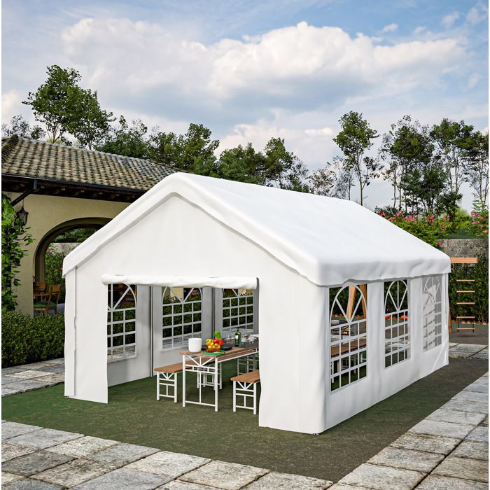 WUVRIE Garage tente voiture 601 x 400 x 281 cm, structure acier ...