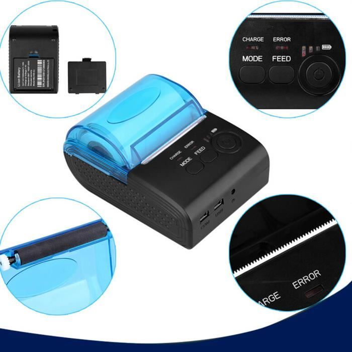 58mm Mini portable Bluetooth Wireless Mobile POS 5805DD Imprimante thermique@dx263 - Cdiscount ...