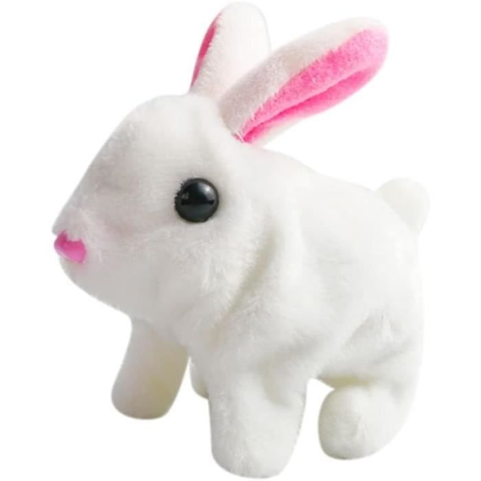 Jouet électrique - Lapin interactif - Marche et remue les oreilles - Blanc - Cdiscount