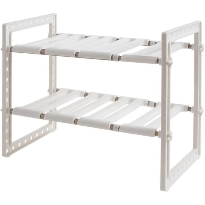 Chariot De Stockage De Fruits Et Légumes Double Étagère Réglable, Espace De Rangement ...