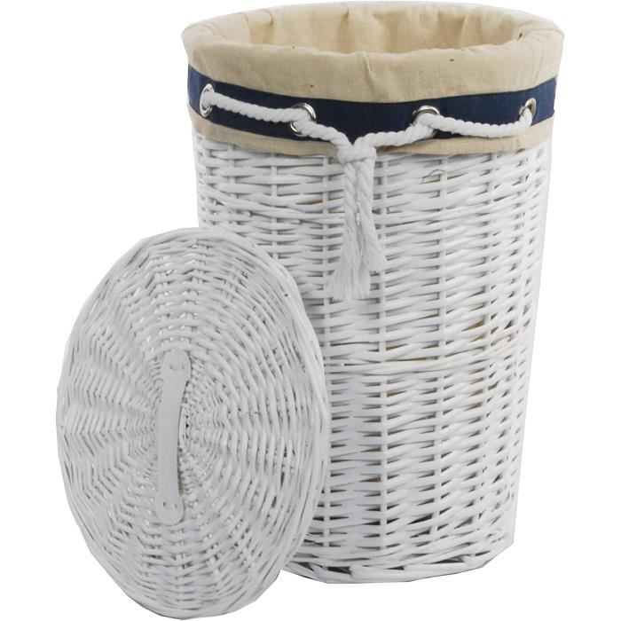 LIWI-SWWK-39wrd A Panier à Linge, Panier, Blanc, 32 x 32 x 46 cm[1069 ...