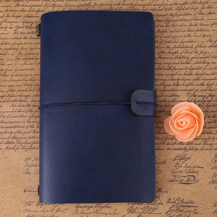 ZJCHAO Carnet de voyage Cahier de voyage en cuir PU classique Journal ...