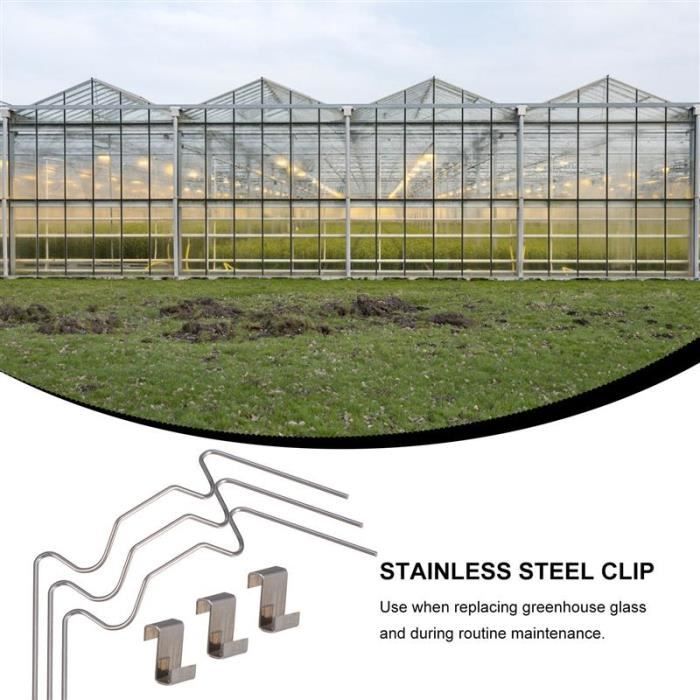 Outils de jardinage,Clips de fixation pour serre-verre en acier ...