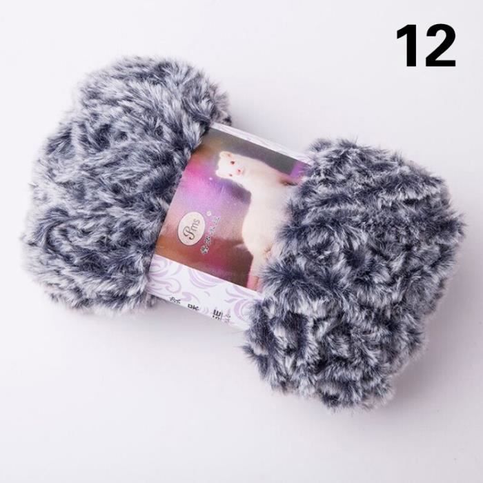Pelotes de laine,50g fausse fourrure fil cheveux longs Mohair laine ...