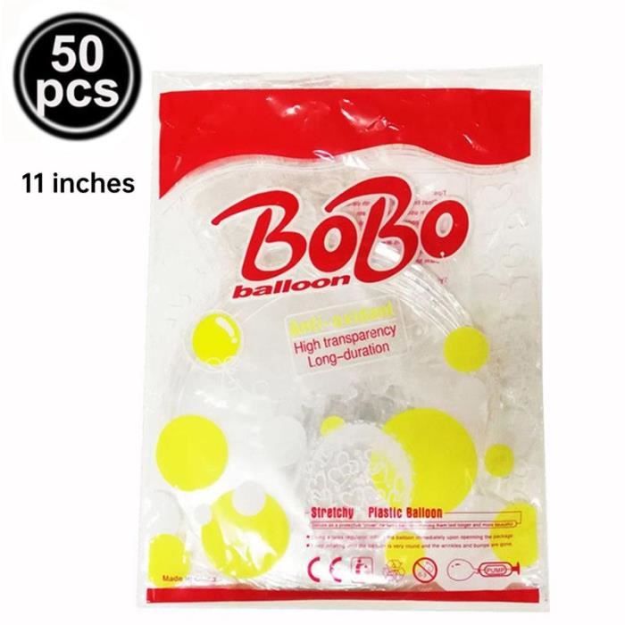 Ballons Gonflables Bobo, 50 Pièces, 11 Pouces, Globes Transparents ...