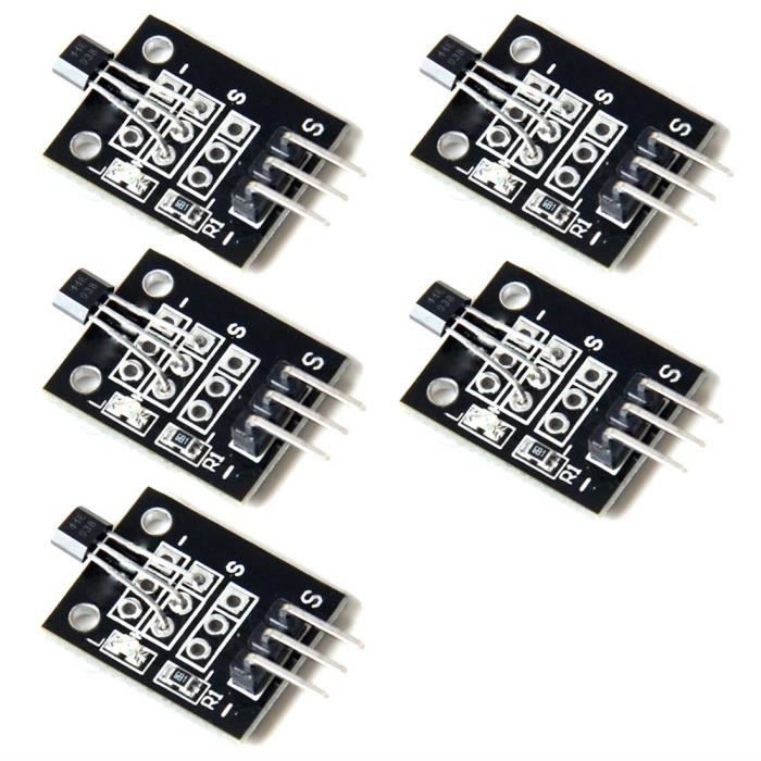 5Pcs 3144E A3144 Hall Effect Sensor Hall Effect Magnetic Sensor Module ...