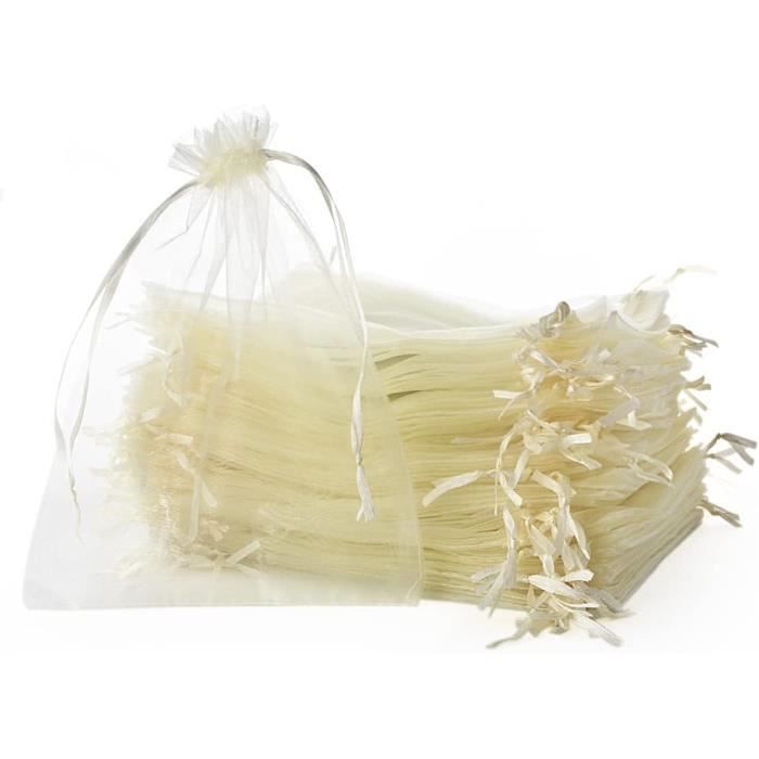 Sacs Organza 50 Pcs, Sachet Organza Pochettes Cadeau Avec Cordon ...