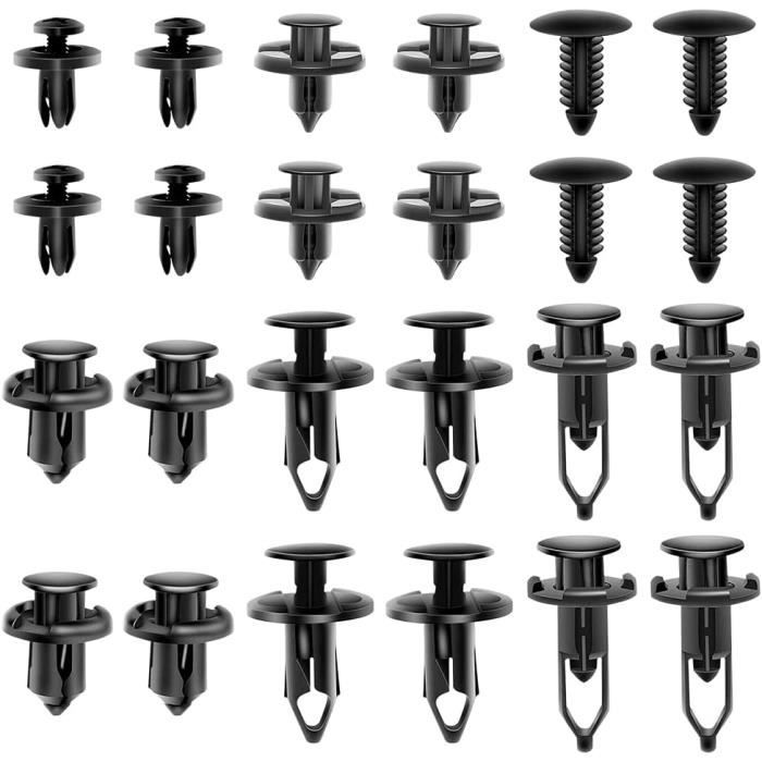Rivet Clips Plastique Voiture, 200 Pcs Clips Voiture, Rivets Plastiques ...