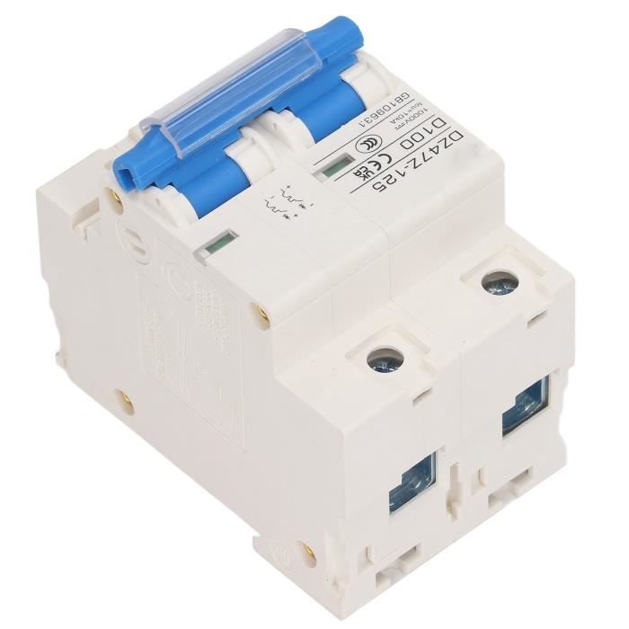 Minifinker disjoncteur 2P Disjoncteur DC 2P DZ47Z 125 100A Disjoncteur miniature sur rail DIN ...