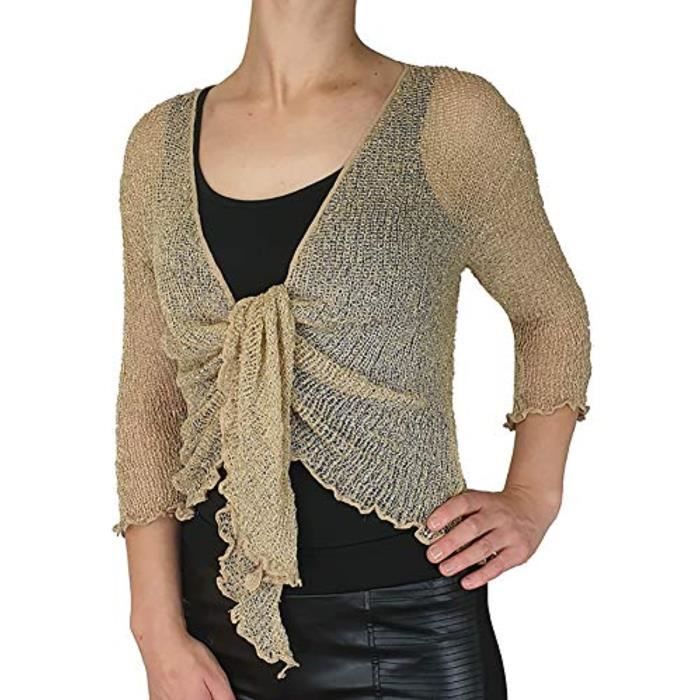 Pull Chandail ARSZT Crochet Glitter ou Plain Stretch Lace Fish Net Bali ...