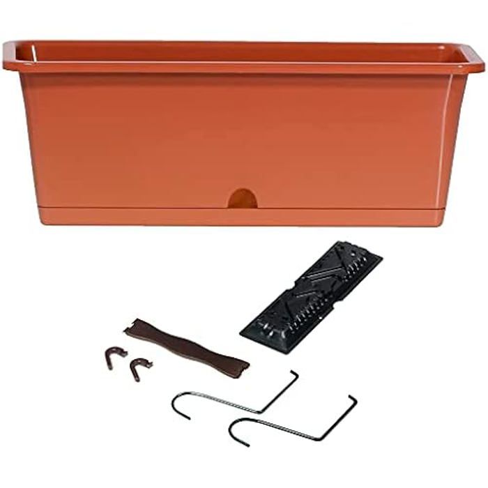 Pot de fleurs - PROSPERPLAST - Camelia W - Terracota - 595x170x143 mm ...