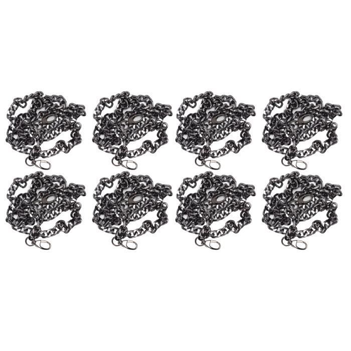 (Argent )8Pcs 1m Chaîne De Gourmette En Aluminium Chaînes De Gourmette ...