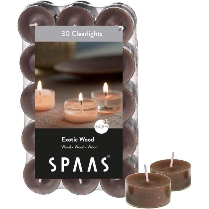 30 Clearlights Parfumées, Bougies Chauffe-Plats Cup Transparente, ± 4,5 ...