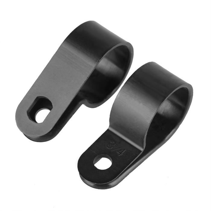 Clips de fixation - YOSOO - 200Pcs - Nylon Noir - Pour câbles et tuyaux ...