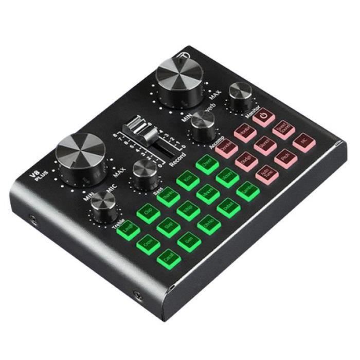 V8 Plug Sound Card for Live Streaming with Multiple Sound Effects ...