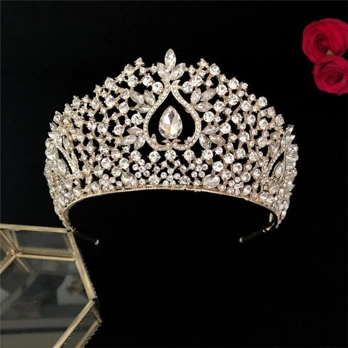 DIADEME,gold color--Tiare et couronnes CC, accessoires de cheveux de ...