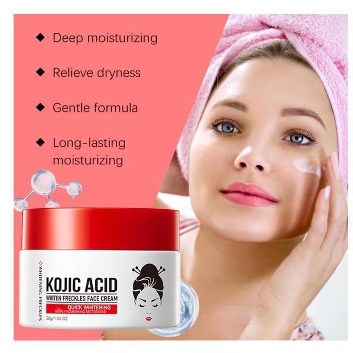 Kojic Acid Creme Anti Tache Visage,Creme Eclaircissante Peau Noir ...