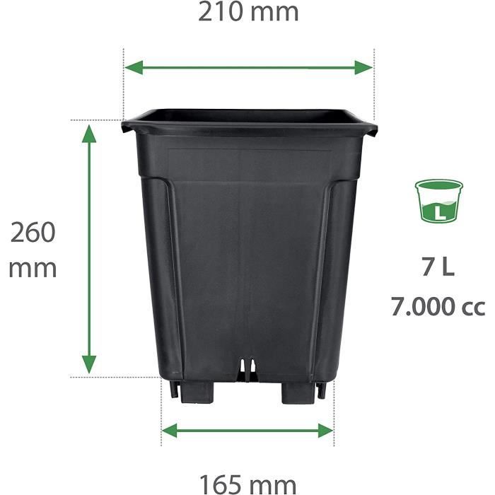 10 Pots De Fleurs Carrés Pour Culture Hydroponique 7 Litres Avec Levage ... 10 Pots De Fleurs Carrés Pour Culture Hydroponique 7 Litres Avec Levage ...