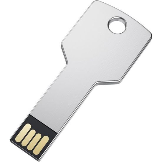 16Go Clé USB Forme de Clé USB 2.0 Argenté Cle USB Nouveauté Mémoire ...