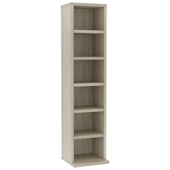MEUBLE RANGE CD - BAO Armoire à CD Chêne sonoma 21x20x88 cm Bois d ...
