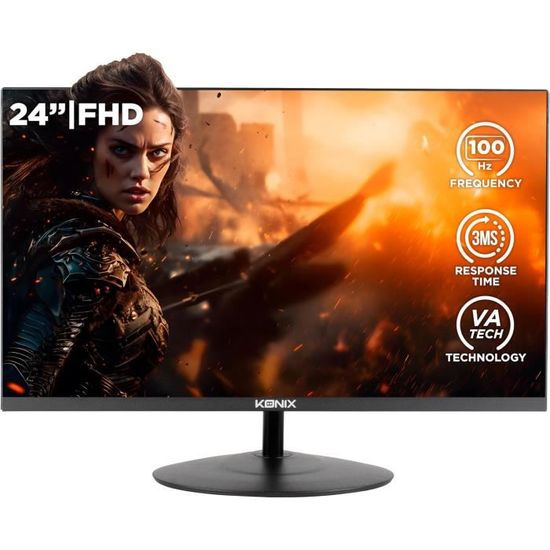 Drakkar Écran Gaming Valkyr 24" Pc, Ps4, Ps5, Switch Et Xbox - Résolution Full Hd 1 080 Px ...