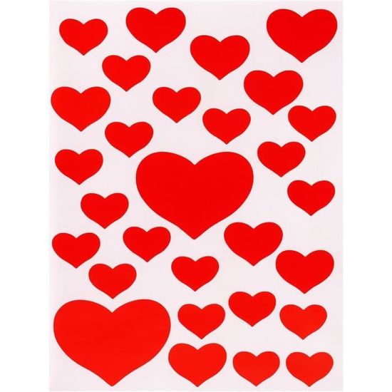 580 Autocollant Cœur Gommette Sticker Étiquette Rouge Pour Décoration ...