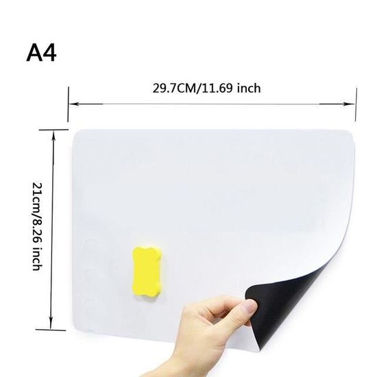 Tableau effaçable,A4 size--Autocollants magnétiques A4 format A5 pour ...