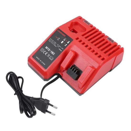 Chargeur de batterie - ZJCHAO - M12-18C - 12V-18V - Compatible UL/VDE/GS/SAA - Prise EU 110-240V ...