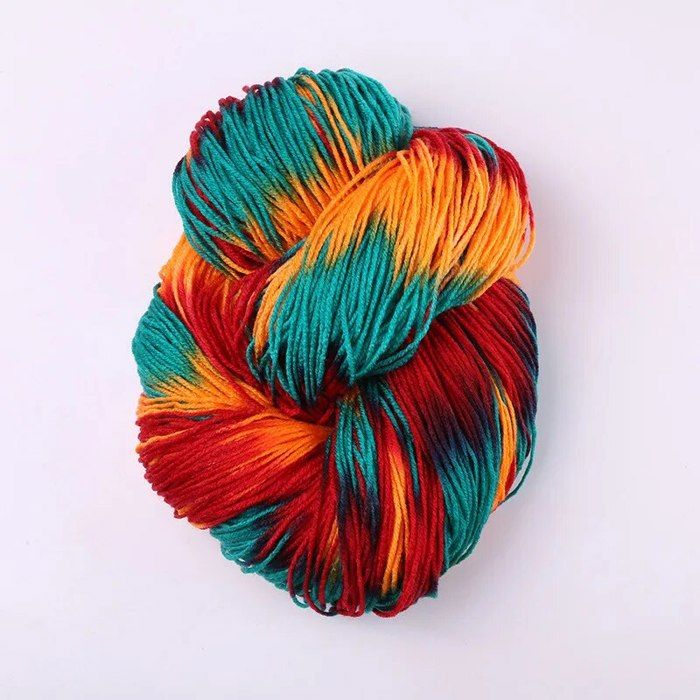 Fil de crochet monochromatique teint Flashy Chunky,fils acryliques ...