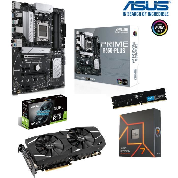 Kit Upgrade évolution PC Gamer - Carte mère Asus + Processeur Ryzen 7 ...