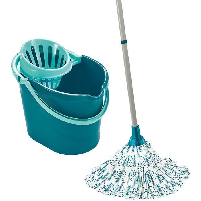 Set Classic Mop, seau essoreur avec lave-sol, balai à franges en ...