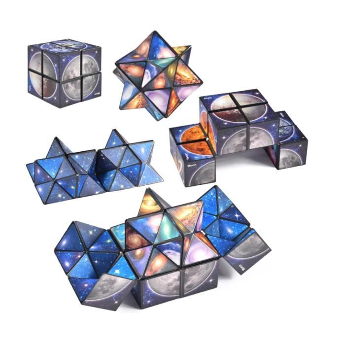 2 en 1 Cube Magique du Ciel étoilé,Magic Star Cube,Cube Soulager Le ...