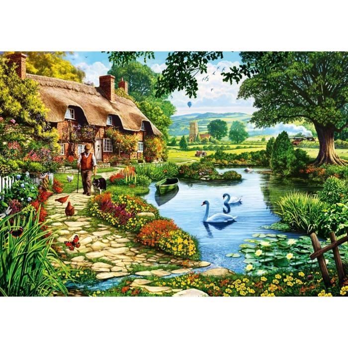 Puzzle Cottage by The Lake Pieces 1000 pièces[121] - Cdiscount Jeux ...