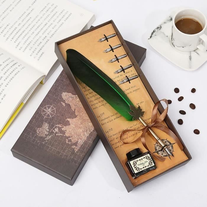 Stylo de Signature en métal créatif, ensemble de stylos à plumes ...