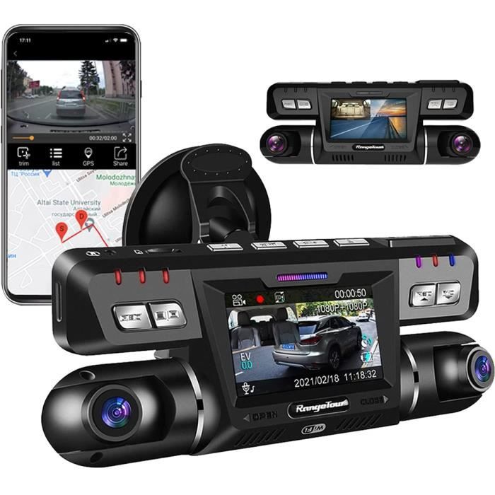 Caméra Double Tableau de Bord, 4K 2160P WiFi GPS DVR de Voiture ADAS ...