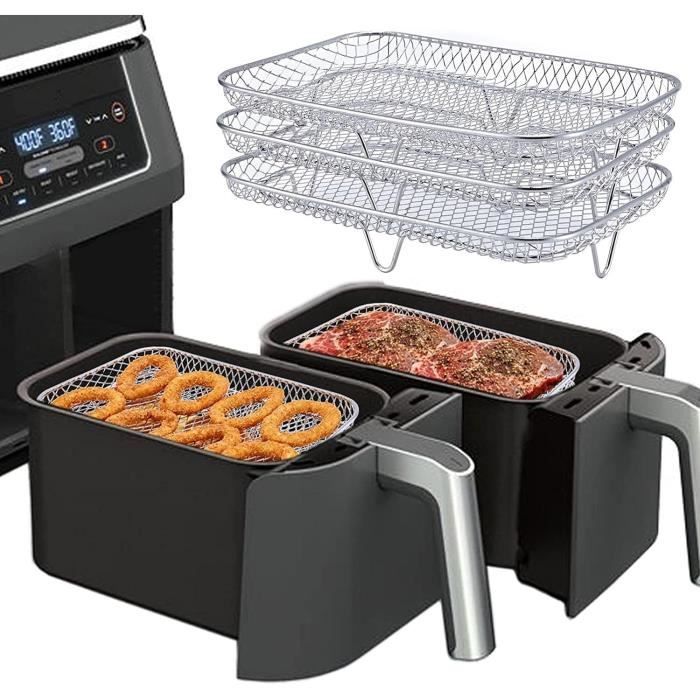 Friteuse À Air Pour Friteuse Ninja Dual Air, Support Multicouche En Acier Inoxydable 304 ...