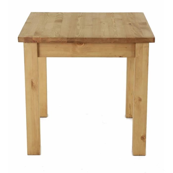 Table pin massif 80 x 80 cm Arizona - Cdiscount Maison