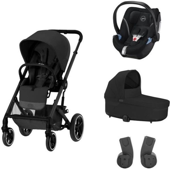 CYBEX - Poussette TRIO Balios S Lux BLK Nacelle Cot S Lux Moon Black ...