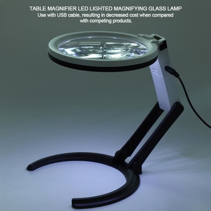 Lampe Loupe éclairée, Loupe de Table ANGGREK 130mm D'épaisseur LED ...