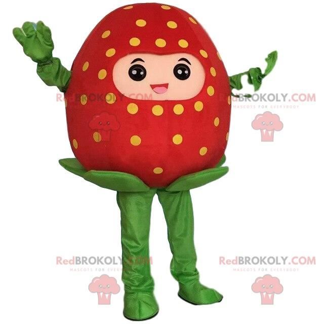 Mascotte de fraise rouge, costume de fraise géante, fruit rouge ...