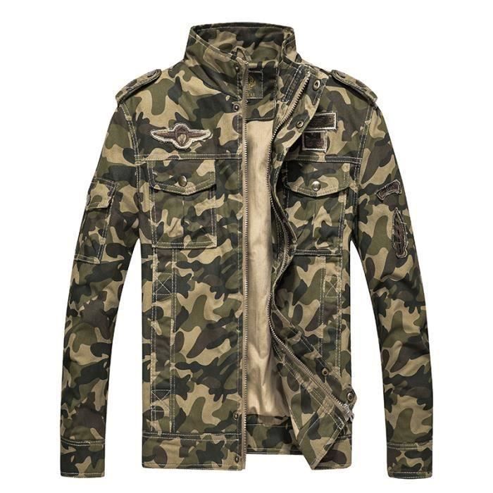 Blouson Homme Coton Perfecto Rétro Militaire en tenue Vêtement ...