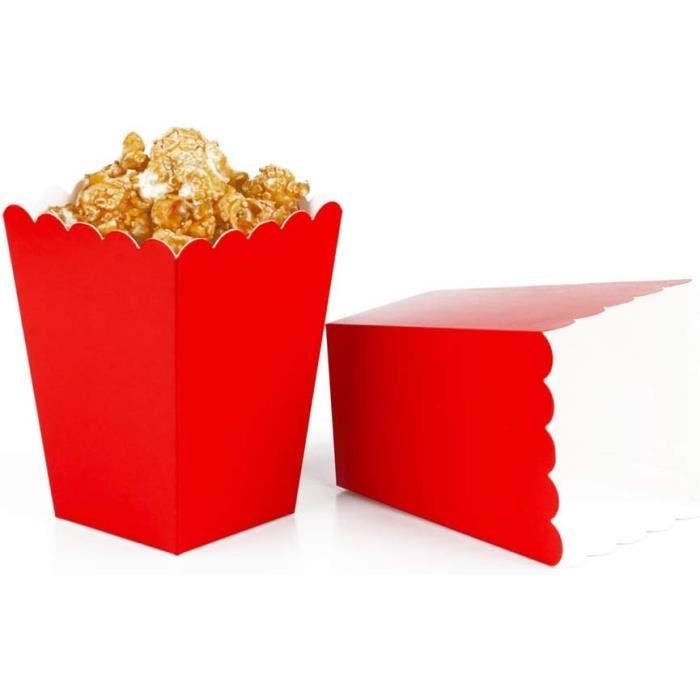 Zyooo Lot De 24 Boite Pop Corn Rouge - Cornet Pop Corn[J396 ...