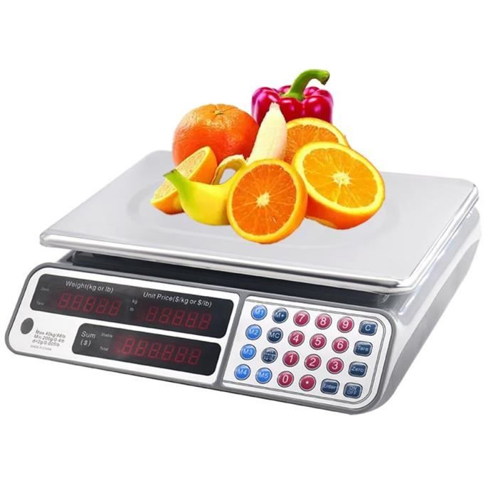 Balance Électronique Professionnelle 40 Kg – Haute Précision, Écran Led ...