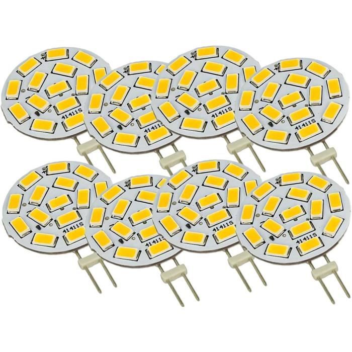 G4 Ampoules Led 12V 24V 3.5W 350 Lumen 15 Smd 5630 10V-30V (8 Pcs, Blanc Neutre 4500K)[J2629 ...
