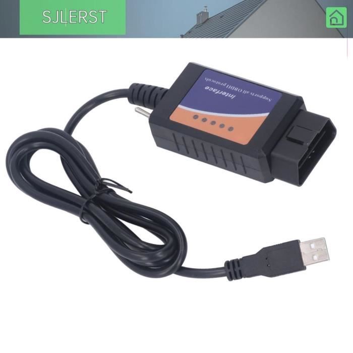 Outil de diagnostic de voiture - SJLERST - ELM327 - Compatible OBD2 - PIC18F25K80 - USB avec CD ...