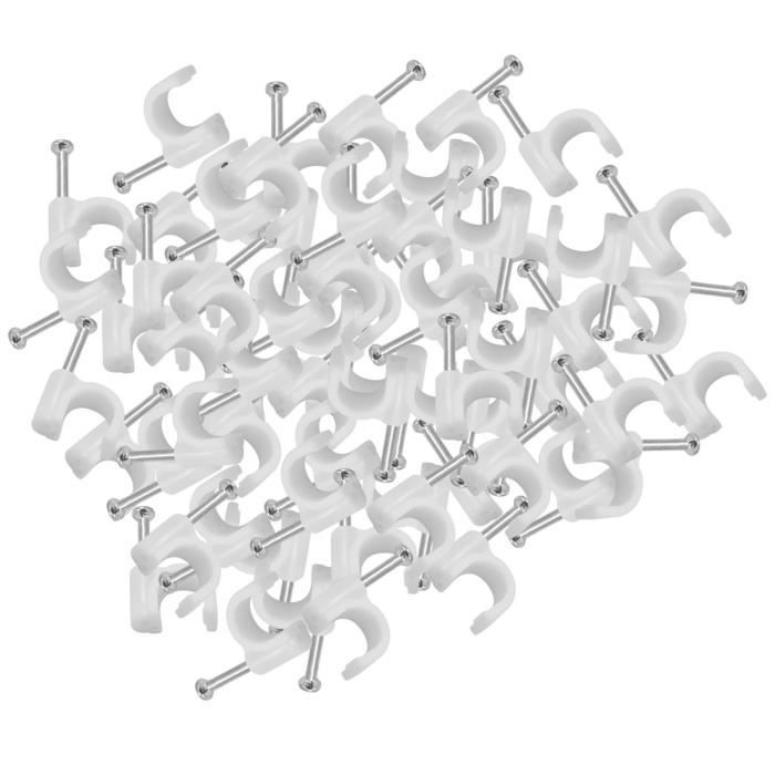 300 PiÈCes De Câble Agrafes Fixation Murale Pour Câble Ethernet Pour Câble Ethernet Rg6 Rg59 ...