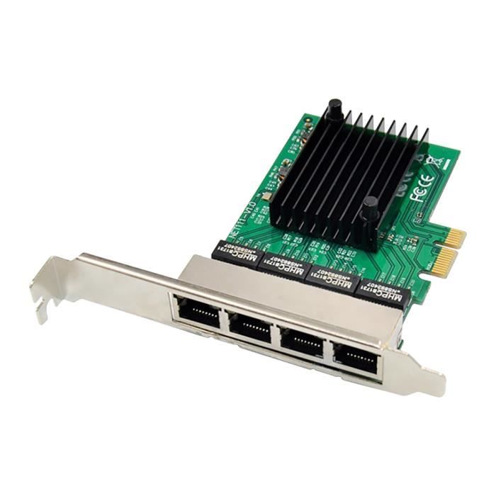 Carte RéSeau PCIE PCI-E X1 Adaptateur de Carte RéSeau Serveur Gigabit ...