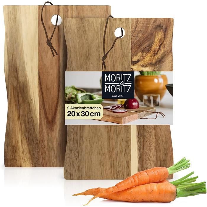 Moritz Moritz Lot de 2 planches à découper eois – 30 x 20 x 1,8 cm ...