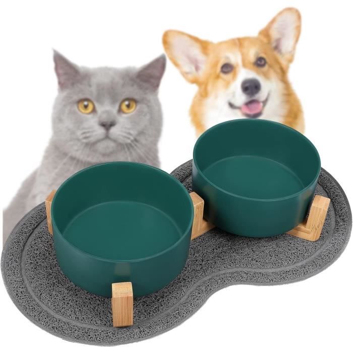 Berein Gamelle pour chien en céramique avec support stable et tapis ...