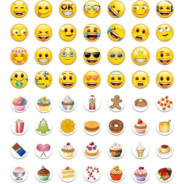 56 PCS Emoji Magnet Frigo 3D Aimant Tableau Blanc Décoratif Casiers de ...